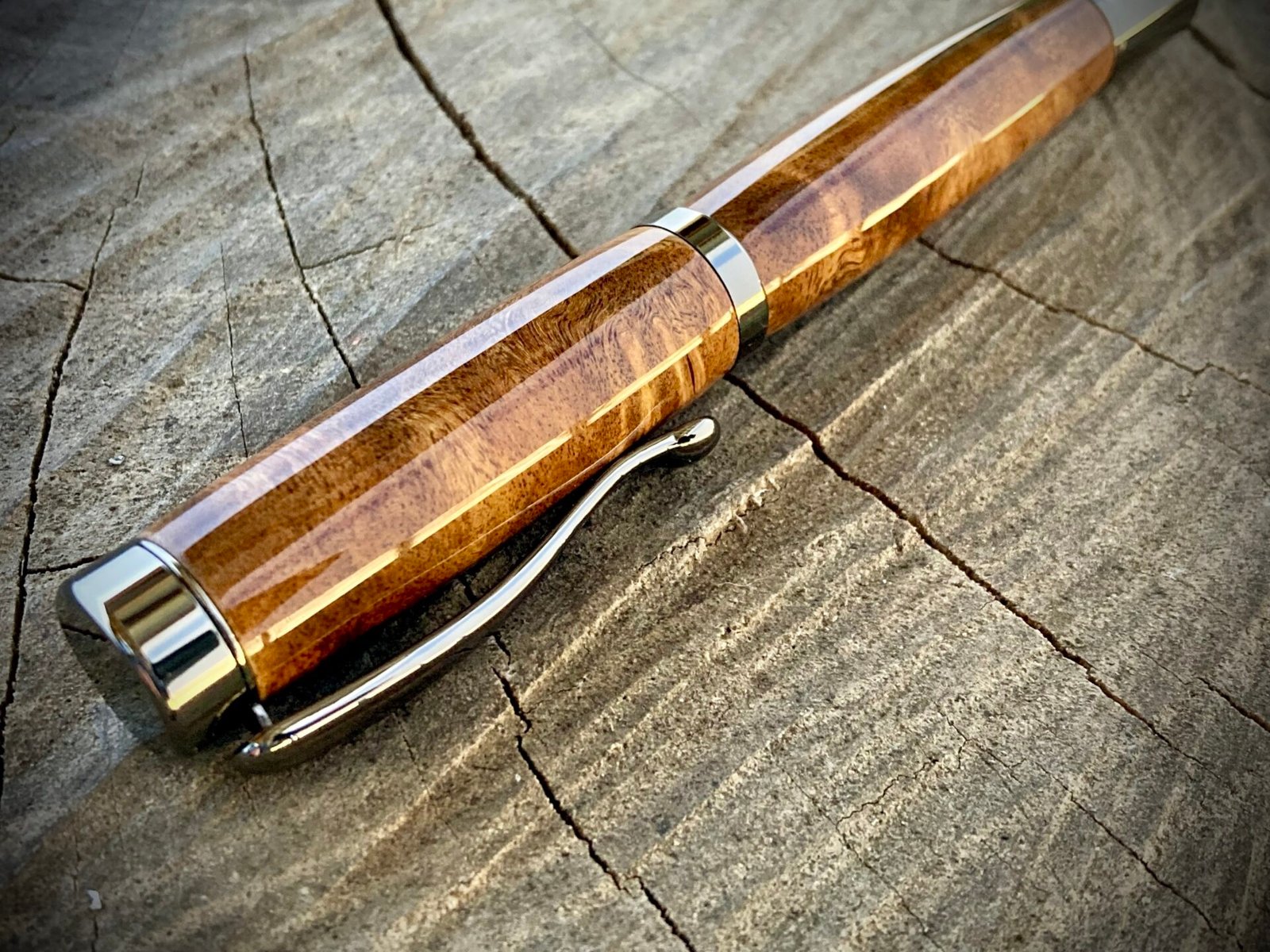 Handmade Sindora Burl Fountain Pen | INK & TIMBER PENS