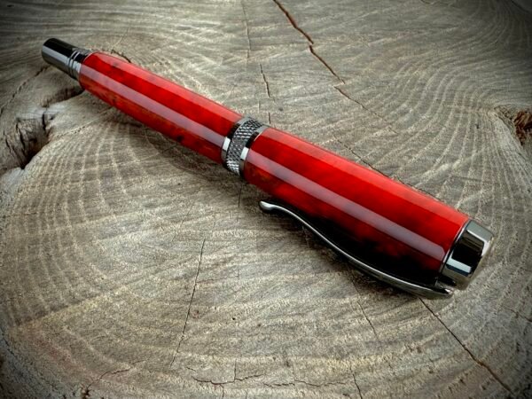 Red and Black Fountain Pen | INK & TIMBER PENS